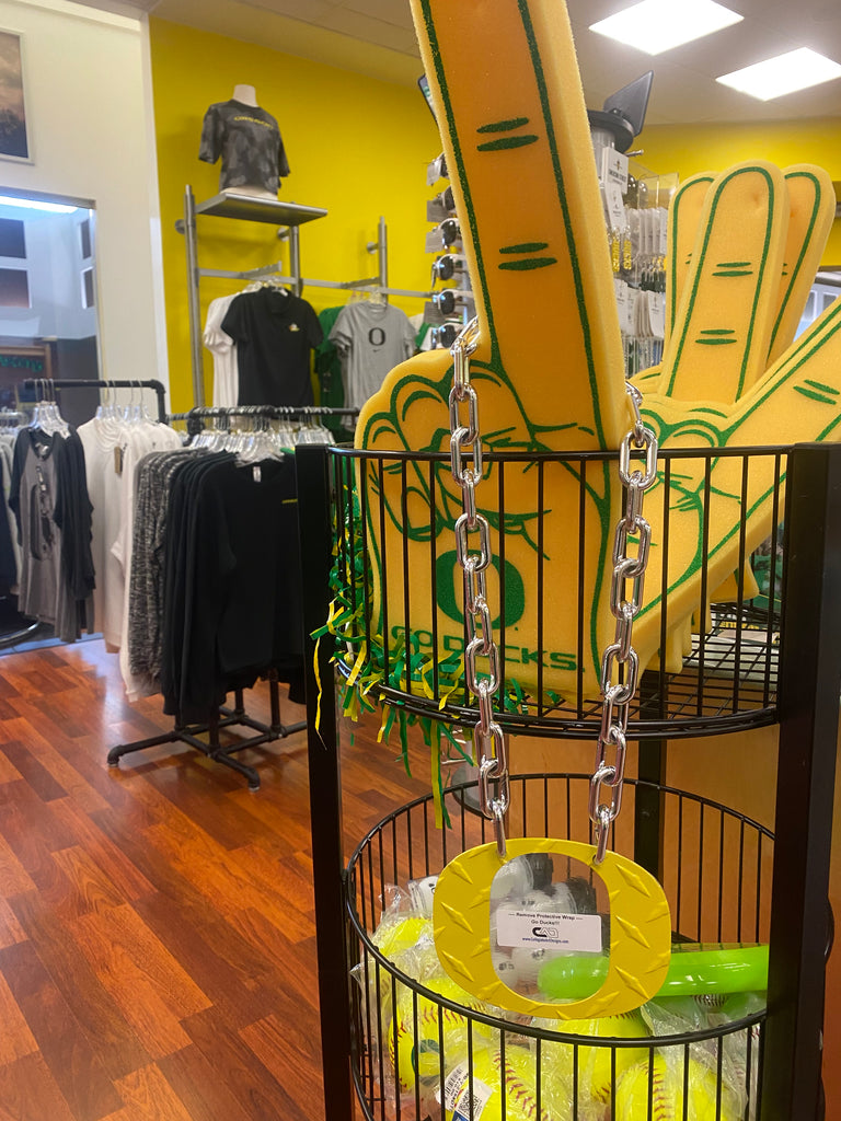 Large Yellow Ducks O Diamond Plate Necklace Chrome Chain – Collegiate ...