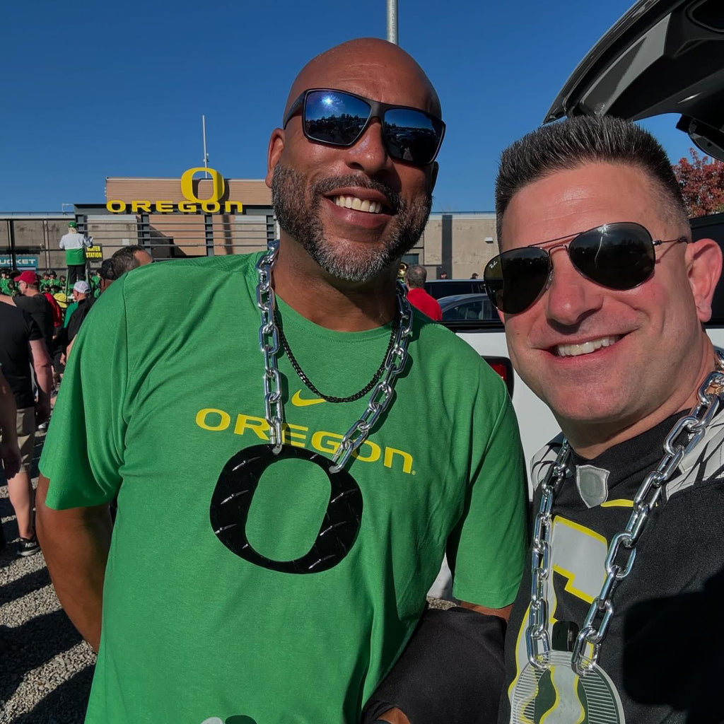 Large Black O Chain Ducks Necklace Diamond Plate – Collegiate Art Designs