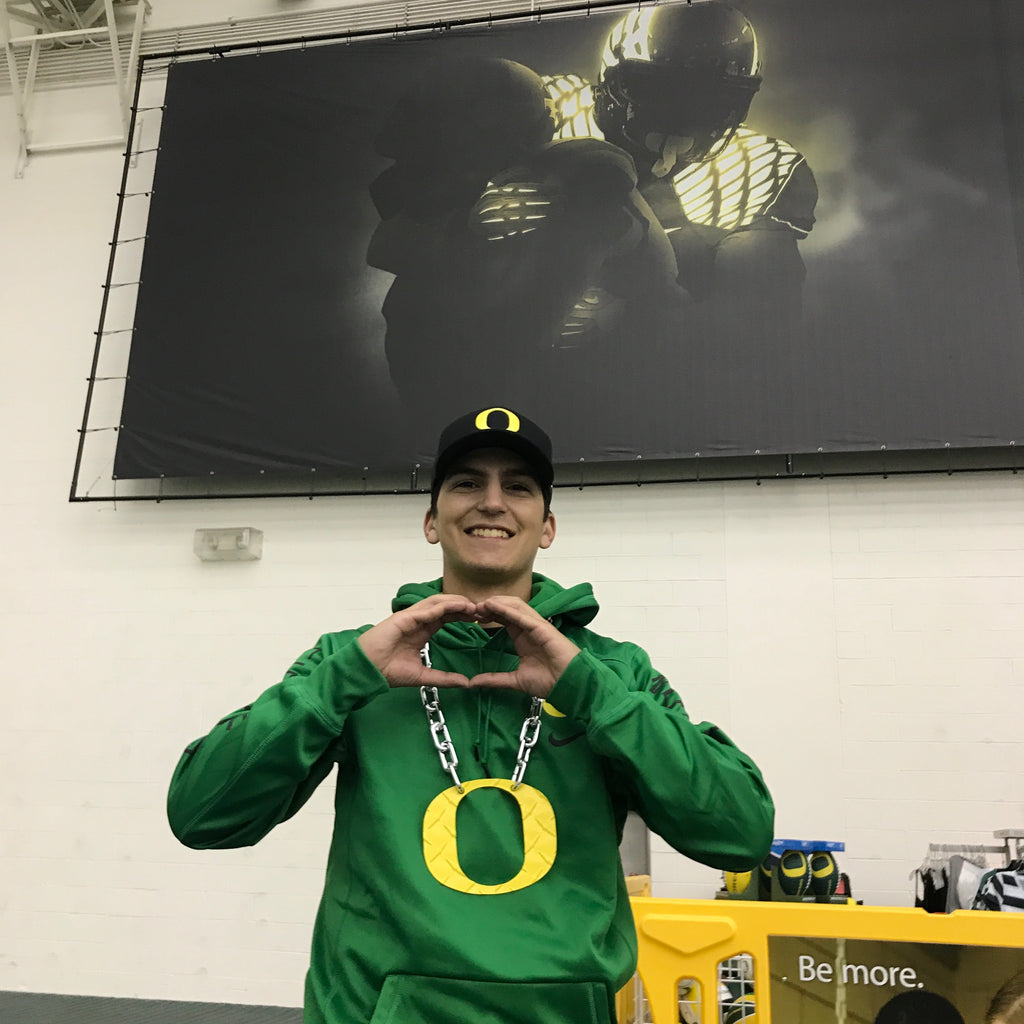 Large Yellow Ducks O Diamond Plate Necklace Chrome Chain – Collegiate ...