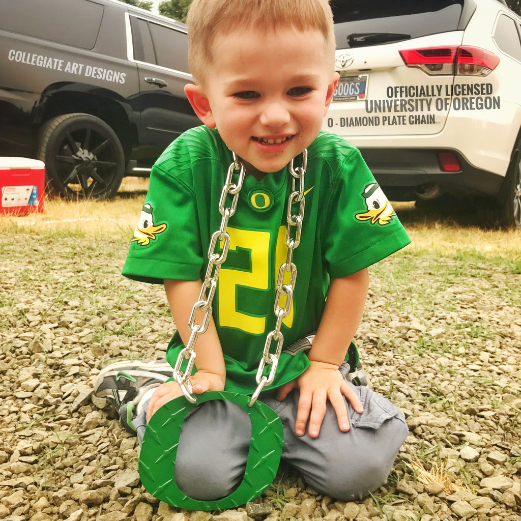 Large Green Ducks O Chrome Chain Diamond Plate O Chain Necklace ...