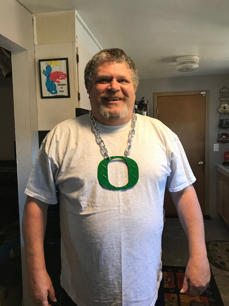 Large Green Ducks O Chrome Chain Diamond Plate O Chain Necklace ...