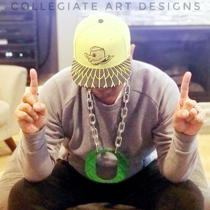 Large Green Ducks O Chrome Chain Diamond Plate O Chain Necklace ...