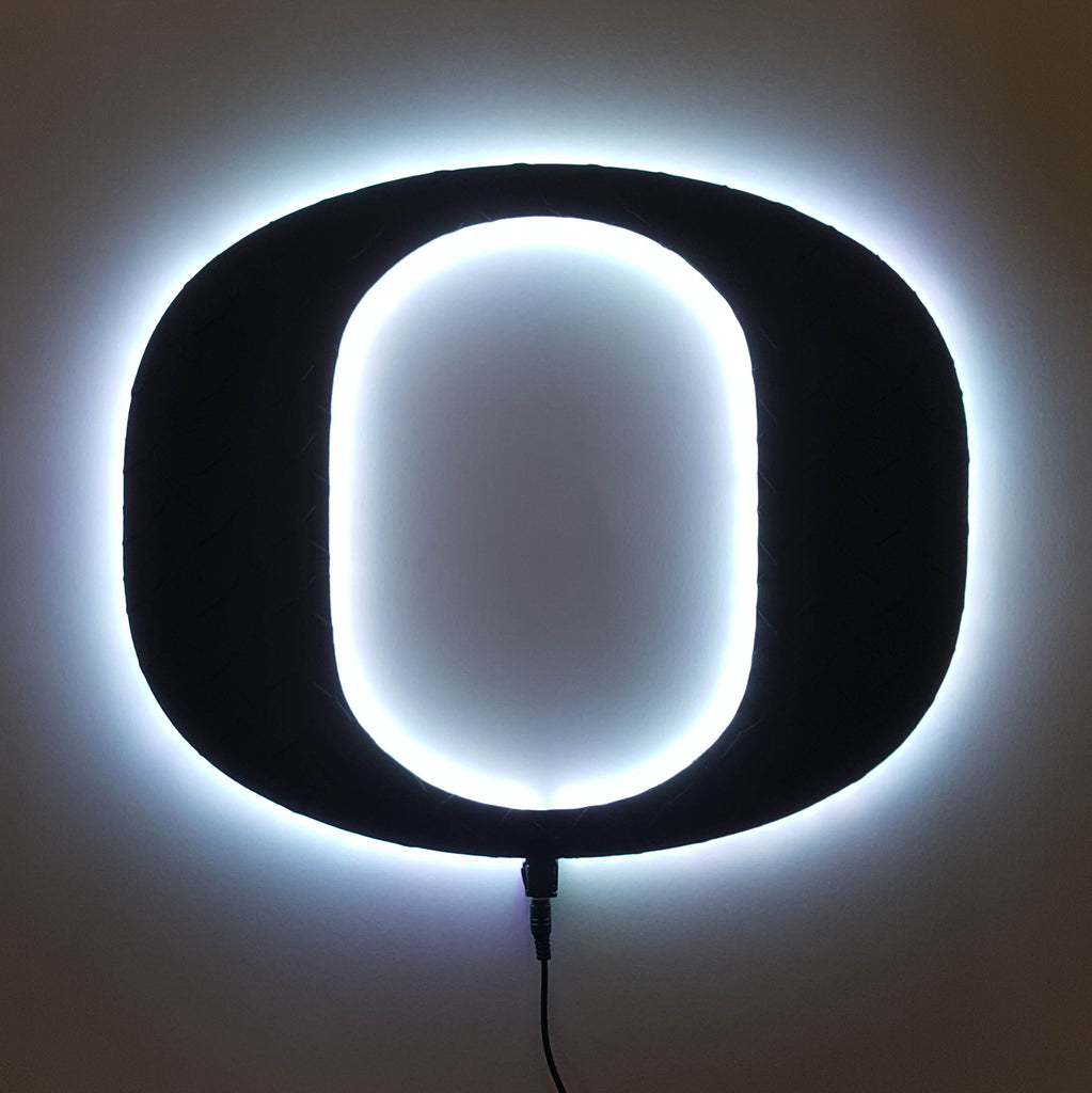 O - Brushed Aluminum - LED Wall Art – Collegiate Art Designs
