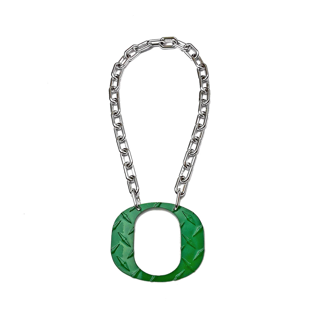 Large Green Ducks O Chrome Chain Diamond Plate O Chain Necklace ...