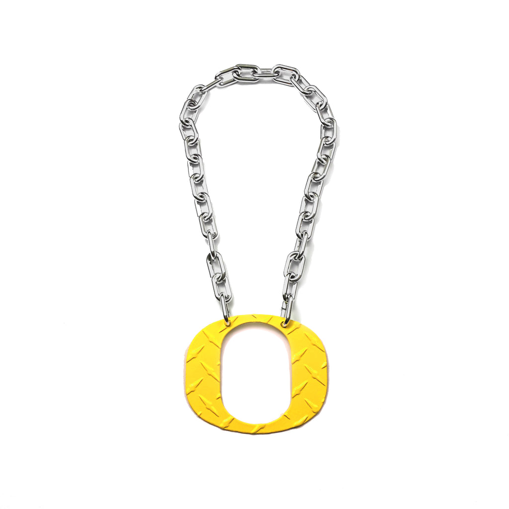 Large Yellow Ducks O Diamond Plate Necklace Chrome Chain – Collegiate ...